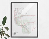 1958 New York City Subway Map / Retro George Salomon / Vintage - Etsy