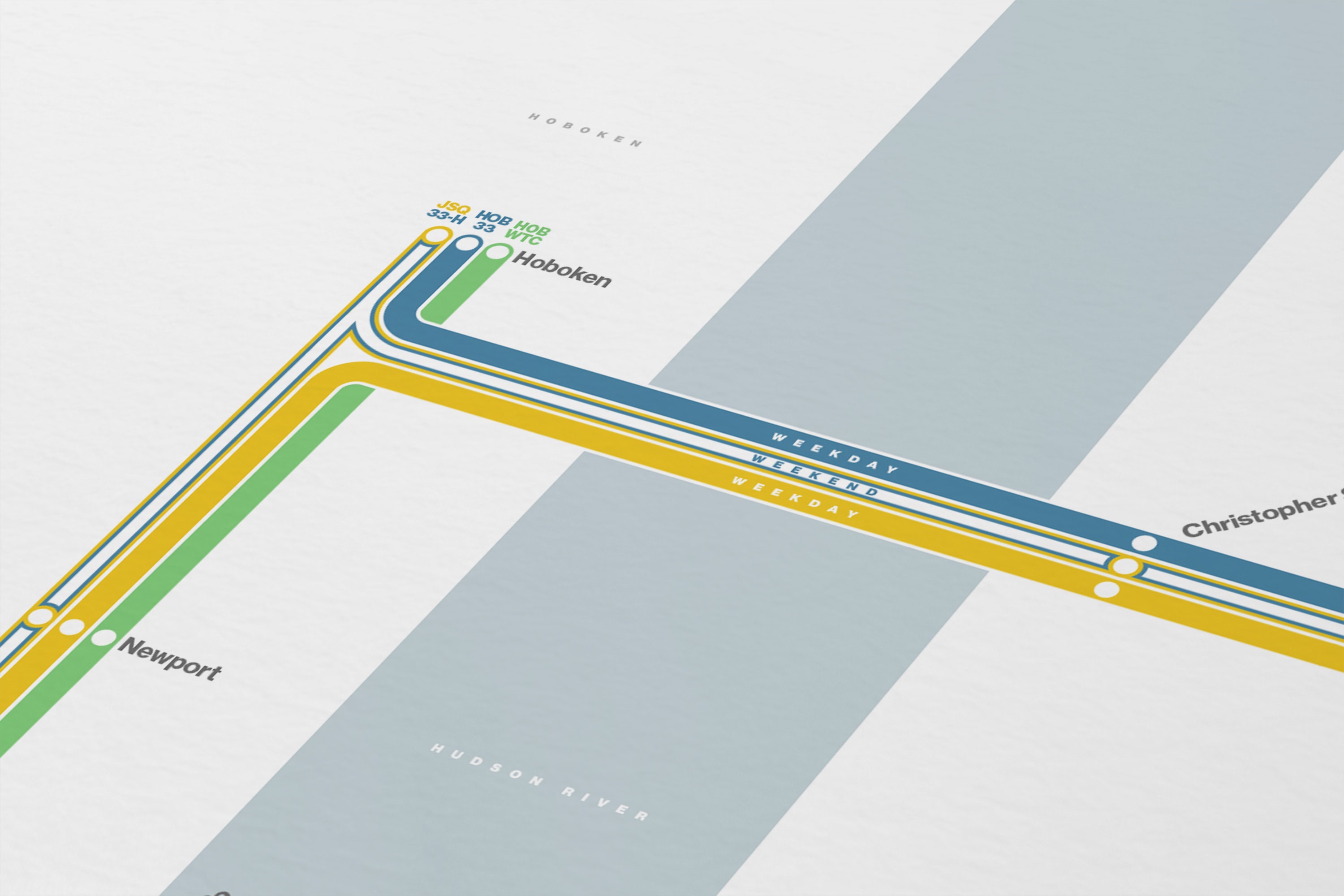 PATH Rail Map / New Jersey / NYC NJ / Minimal Poster Print / - Etsy