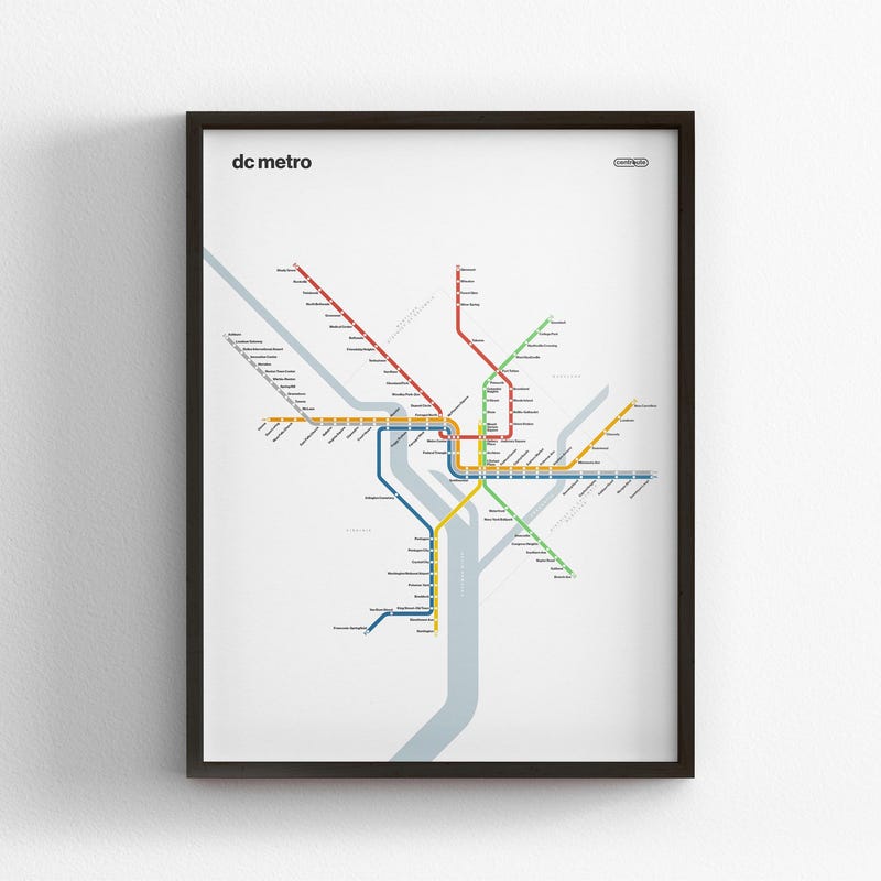 Metro Map Dc Metro - Etsy