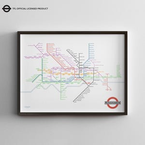 1933 London Underground Tube Map / Minimal Poster Print / Subway Style ...