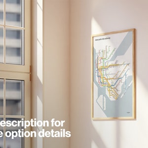 New York City Subway Map / NYC / Minimal Poster Print / Subway Style ...