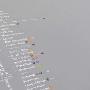 London Underground Jubilee Line Tube Map / Minimal Poster Print ...