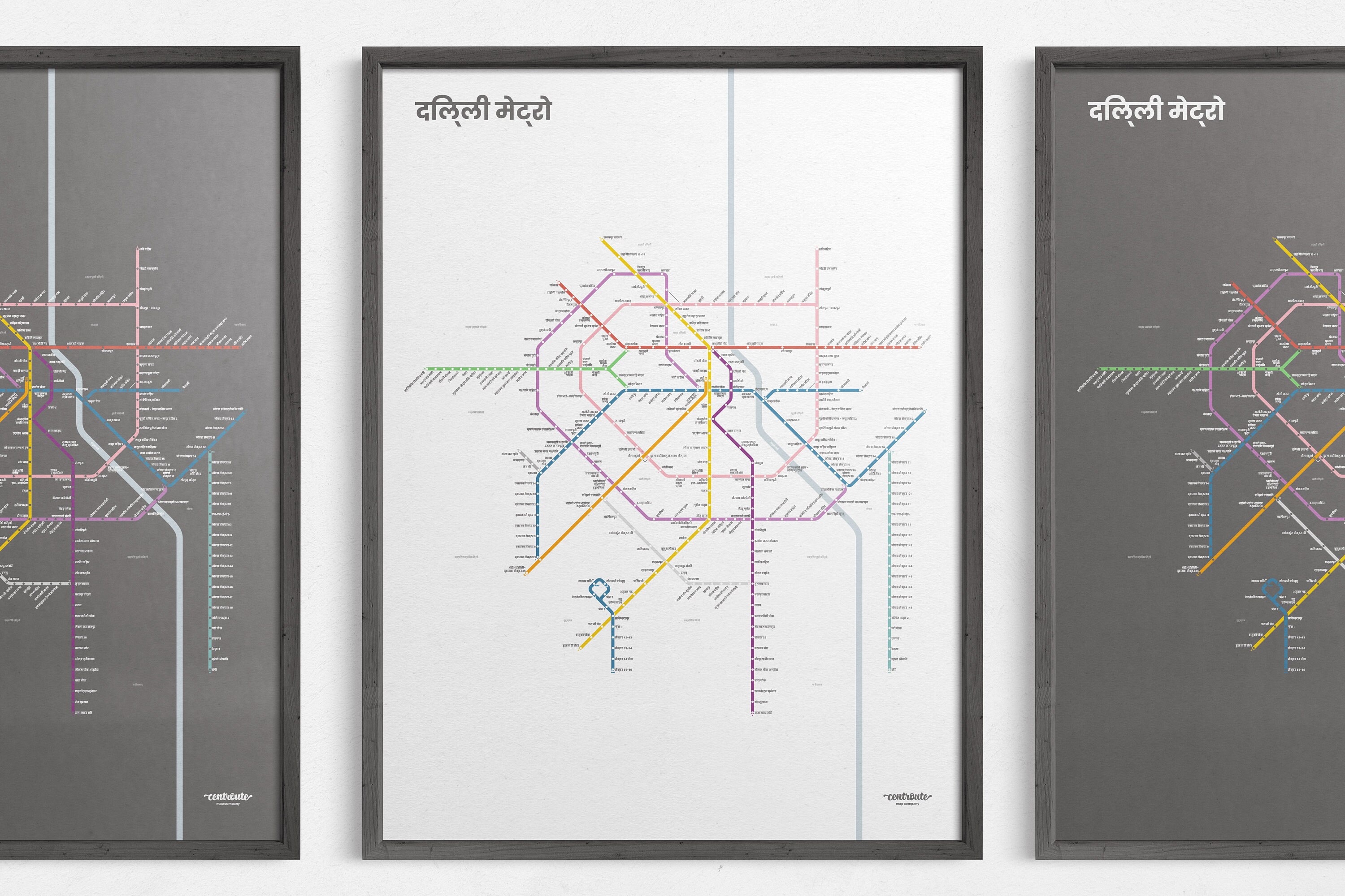 Delhi Metro Map Hindi / India / Minimal Poster Print / Subway - Etsy Canada