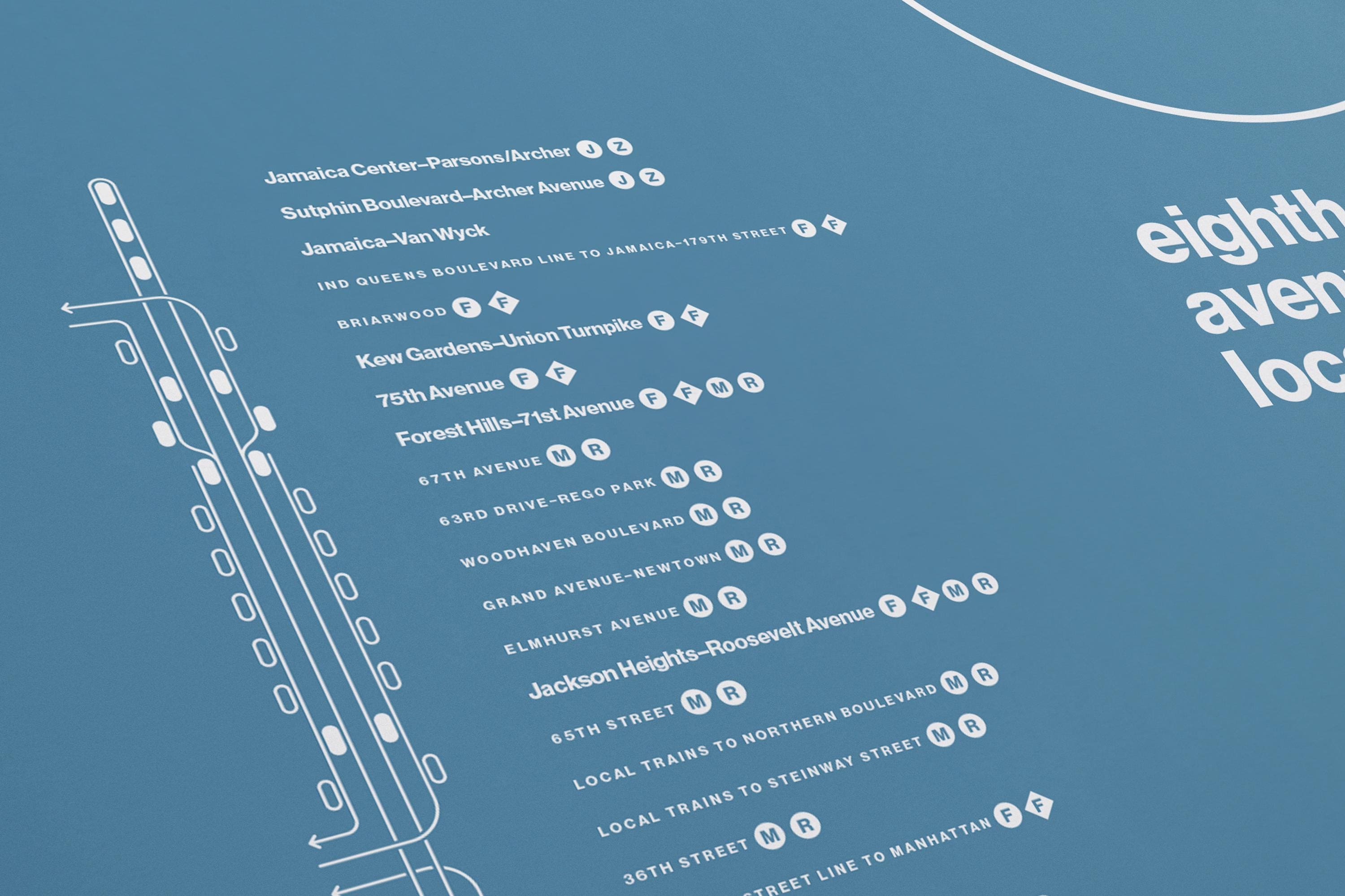 NYC E Train Map One Color / Minimal Poster Print / New York City Subway ...