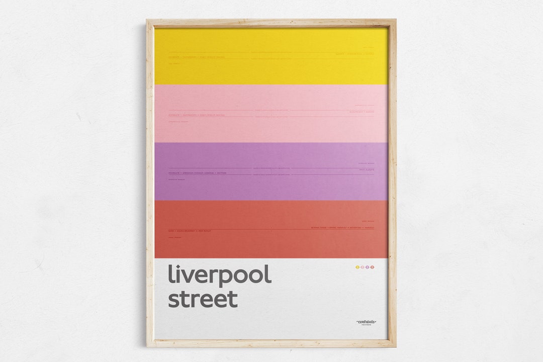 Liverpool Street Station / London Underground / Tube Map - Etsy
