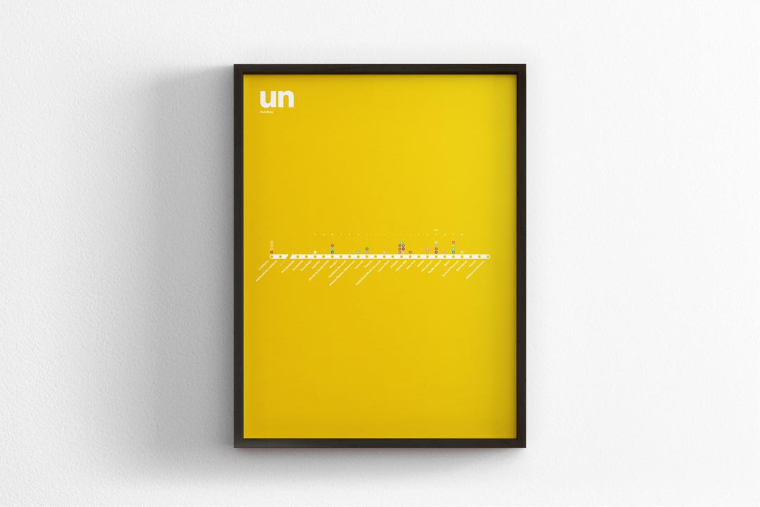 Paris Metro Line 1 / France / Minimal Poster Print / Subway Style Wall ...