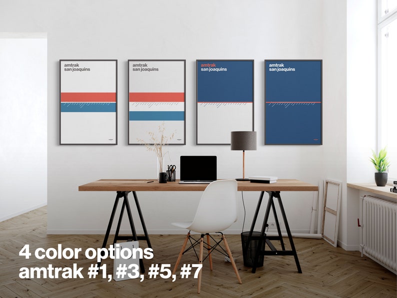 Amtrak San Joaquins / Minimal Map Poster Print / Oakland - Etsy