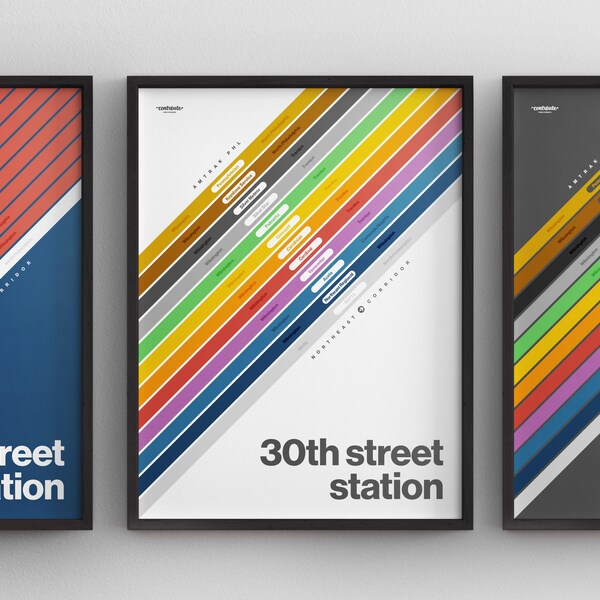 Amtrak Map Poster - Etsy