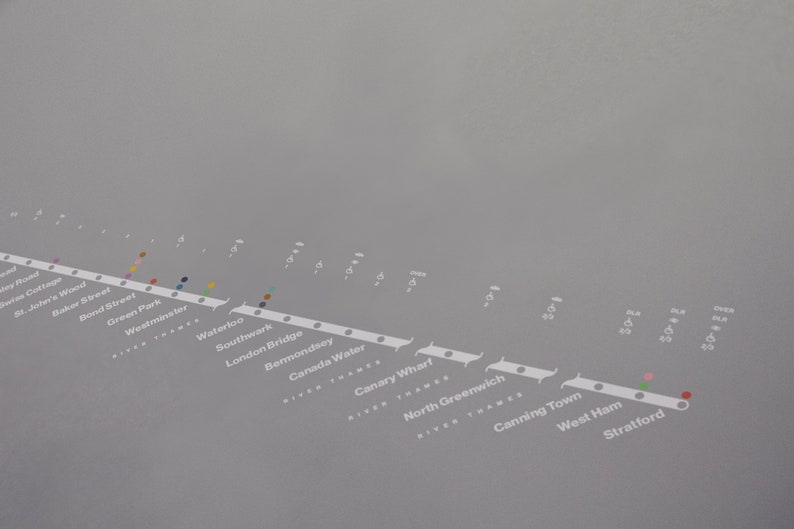 Jubilee Line / London Underground / Tube Map / Minimal Poster - Etsy UK