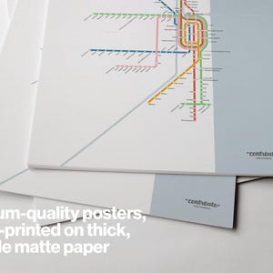Chicago L Subway Map / CTA / Minimal Poster Print / Subway Style Wall ...