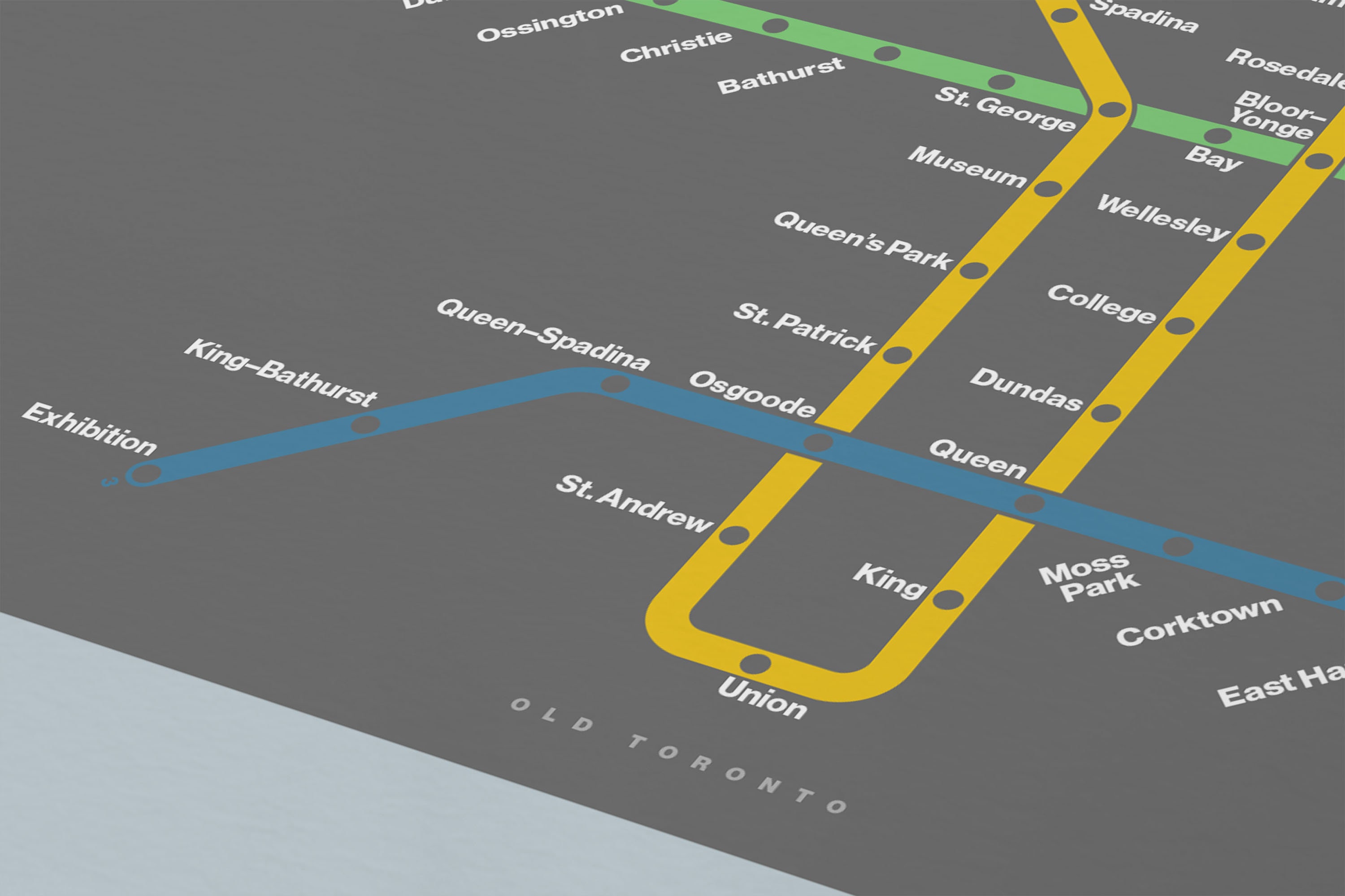 Toronto Subway Map / Canada Rapid Transit / Minimal Poster - Etsy Canada