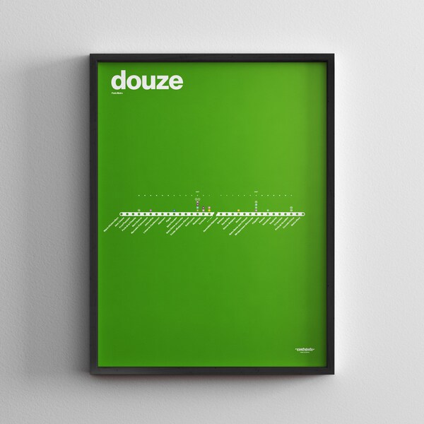 Framed Metro Map of Paris - Etsy