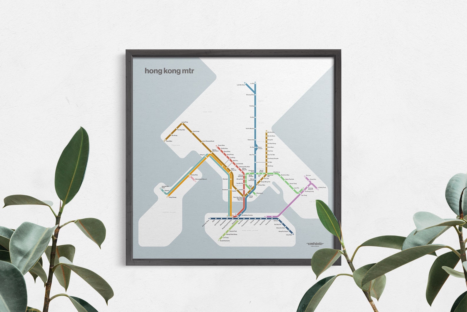 Hong Kong MTR Map / 港鐵 / 港铁 / Mass Transit Railway / Minimal - Etsy