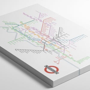 1933 London Underground Tube Map / Minimal Poster Print / Subway Style ...