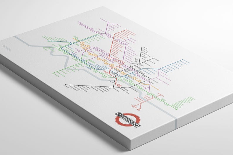 1933 London Underground Tube Map / Minimal Poster Print / Subway Style ...