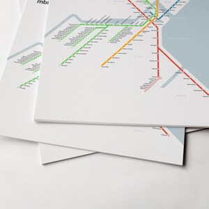 Boston T Rail Map Light Mode / MBTA / Minimal Poster Print / Subway ...