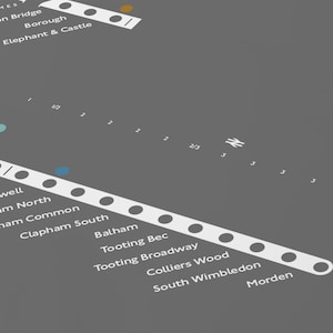 Northern Line / London Underground / Tube Map / Minimal Poster - Etsy