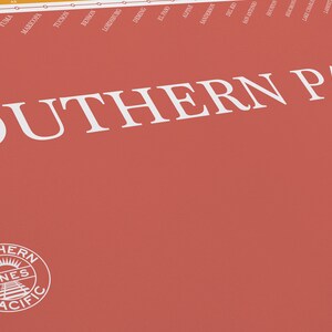 Sunset Limited Amtrak Map / Minimal Poster Print / Houston New Orleans ...