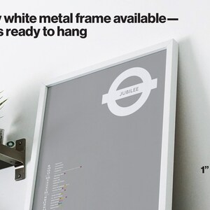 London Underground Jubilee Line Tube Map / Minimal Poster Print ...