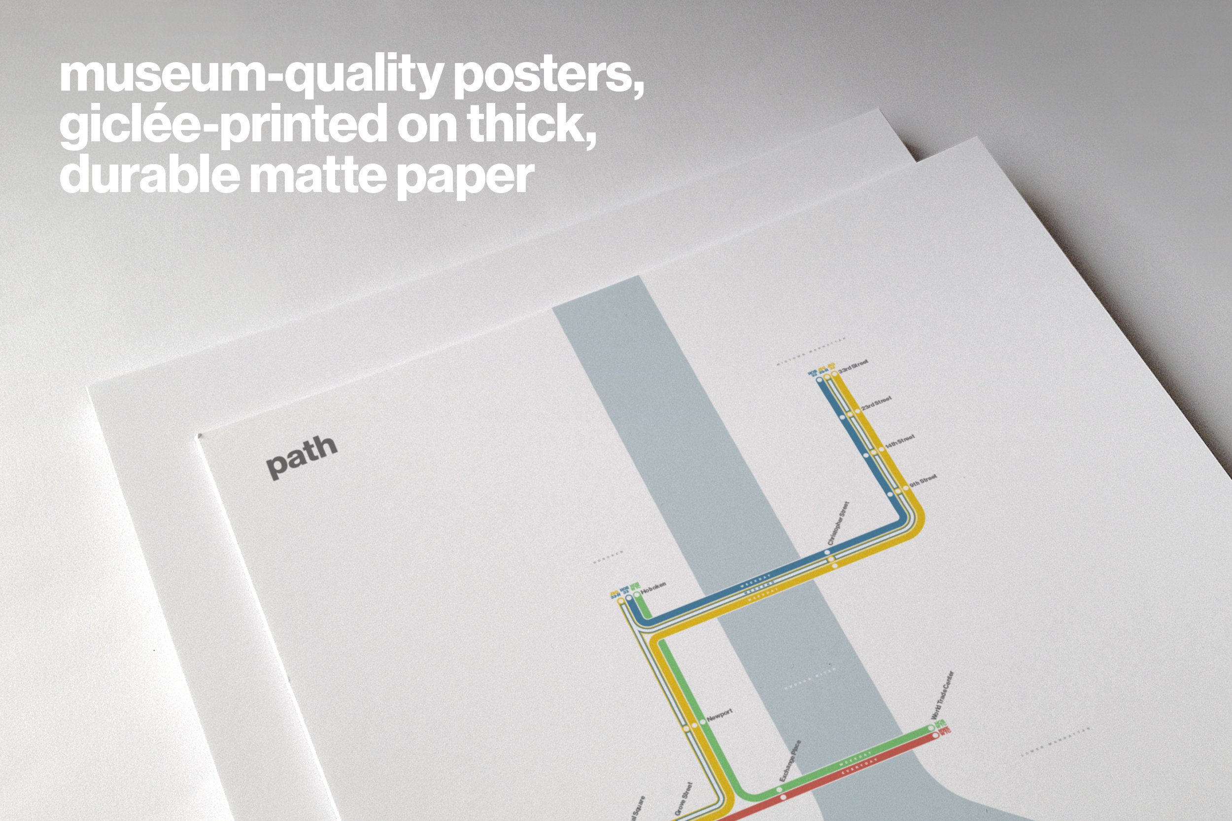 PATH Rail Map / New Jersey / NYC NJ / Minimal Poster Print / - Etsy