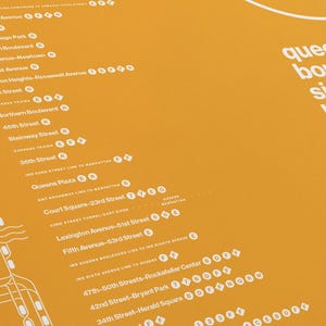 NYC M Train Map One Color / Minimal Poster Print / New York City Subway ...