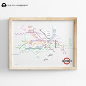 1933 London Underground Tube Map / Minimal Poster Print / Subway Style ...