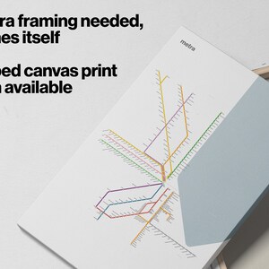 Metra Rail Map / Chicago / Minimal Poster Print / Subway Style Wall Art ...