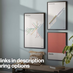 Boston T Rail Map Light Mode / MBTA / Minimal Poster Print / Subway ...