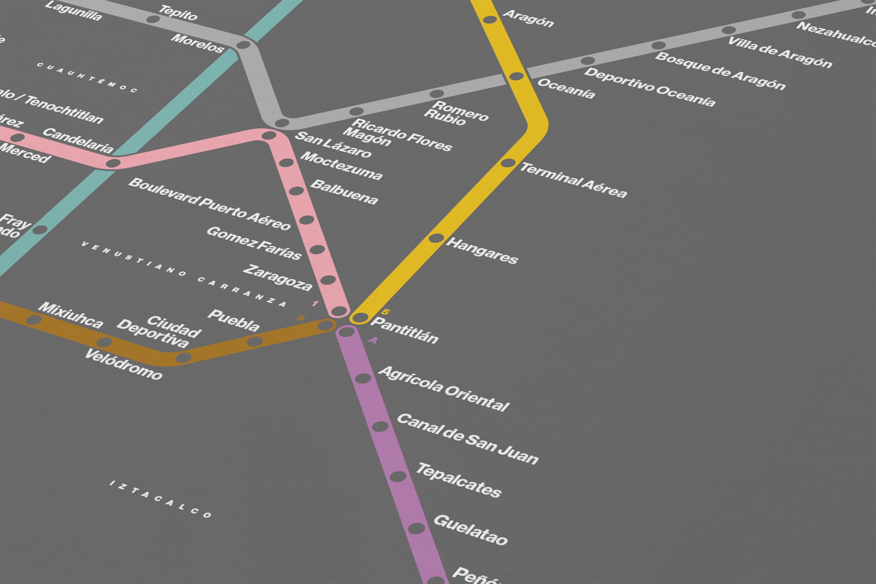 Mexico City Metro Map / STC Rapid Transit / Minimal Poster - Etsy Canada