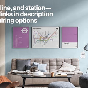 London Elizabeth Line Map Minimal Poster Print Subway Style Wall London Elizabeth Line Map Minimal Poster Print Subway Style Wall