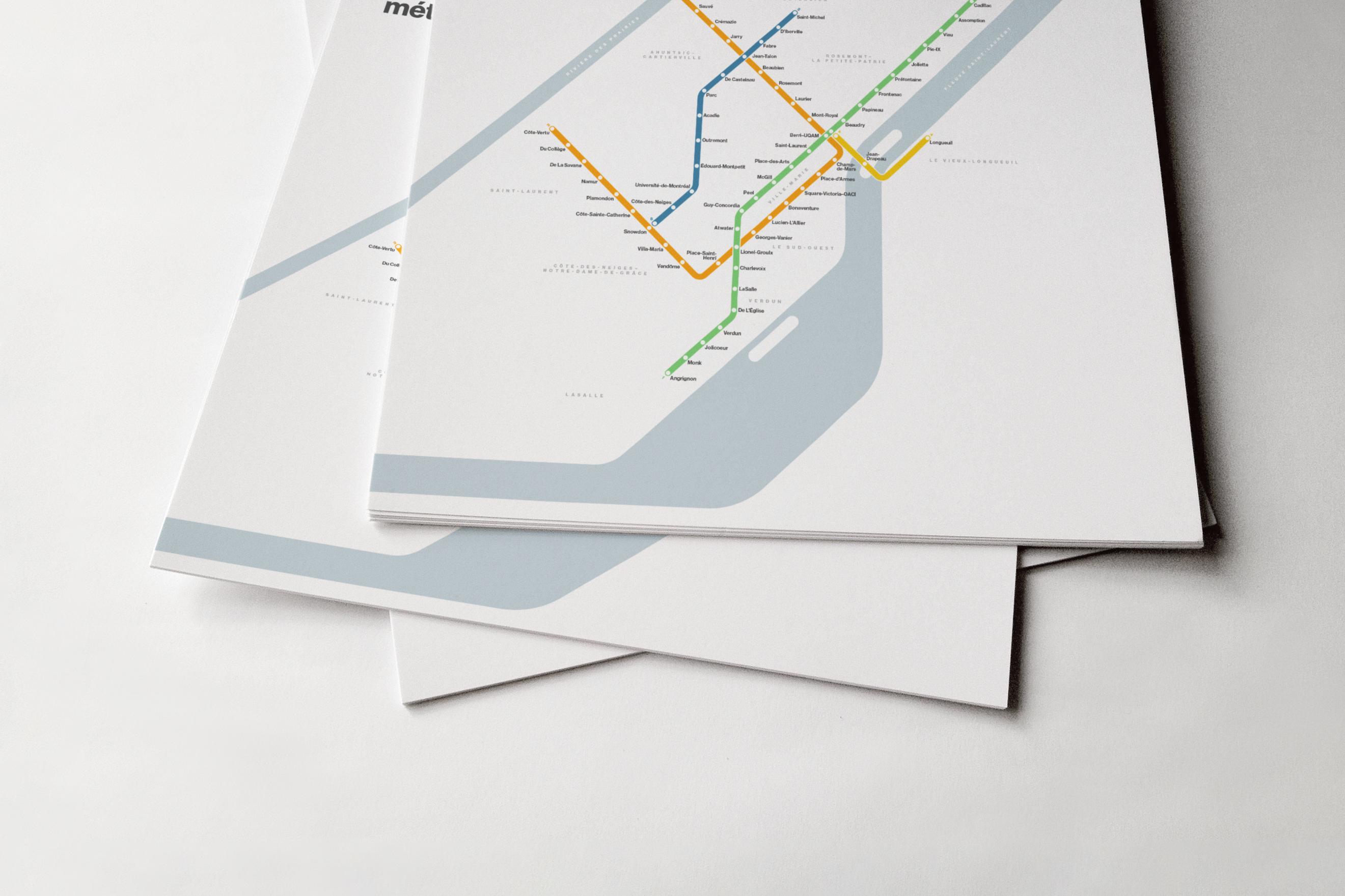 Montreal Metro Light Mode Map, Minimal Poster Print, Canvas Home Decor ...