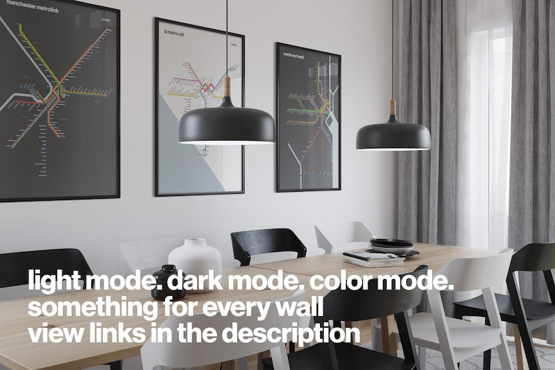 Manchester Metrolink, Light Mode Map, Minimal Poster Print, Canvas Home ...