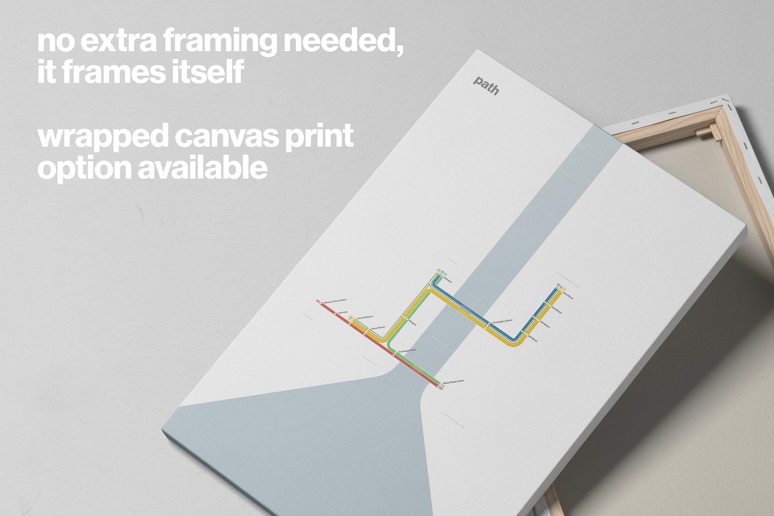 PATH Rail Map / New Jersey / NYC NJ / Minimal Poster Print / - Etsy