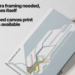 LIRR Map / New York City / Long Island Rail Road / NYC Minimal Poster ...