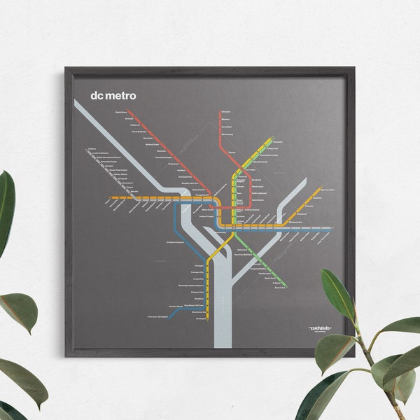 Dc Washington Metro Map Art - Etsy