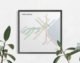 Boston T Map Canvas - Etsy