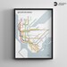 New York City Subway Map / NYC / Minimal Poster Print / Subway Style ...