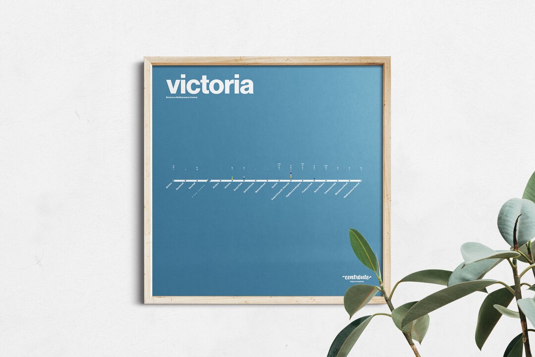 Victoria Line / London Underground / Tube Map / Minimal Poster - Etsy