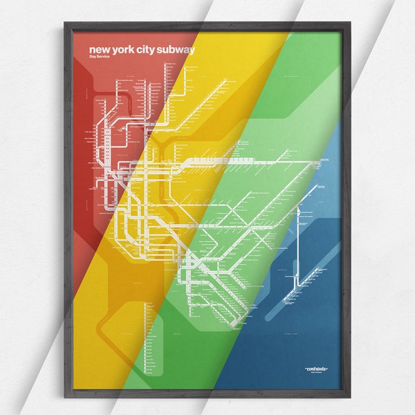 Nyc Subway Black and White Map - Etsy