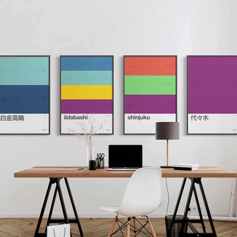 Japanese Subway Poster - Etsy