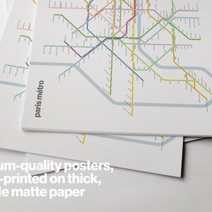 Paris Metro Map / Light Mode / Minimal Poster Print / Subway Style Wall ...