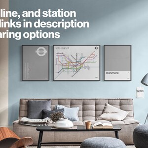 London Underground Jubilee Line Tube Map / Minimal Poster Print ...