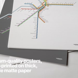 Manchester Metrolink Map / Minimal Poster Print / Subway Style Wall Art ...