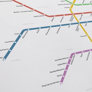 Buenos Aires Subte Map / Argentina Underground / Minimal Poster Print ...