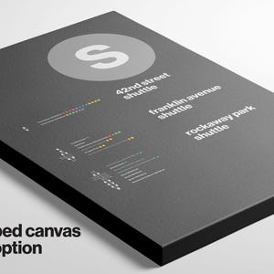 NYC S Train Shuttle Map / Minimal Poster Print / New York City Subway ...