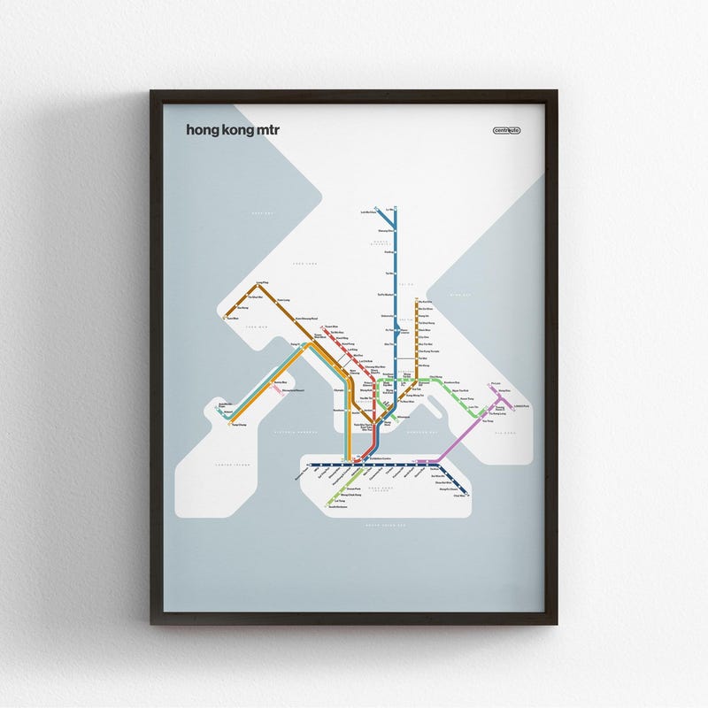 Metro Map of Hong Kong 2025 - Etsy Canada