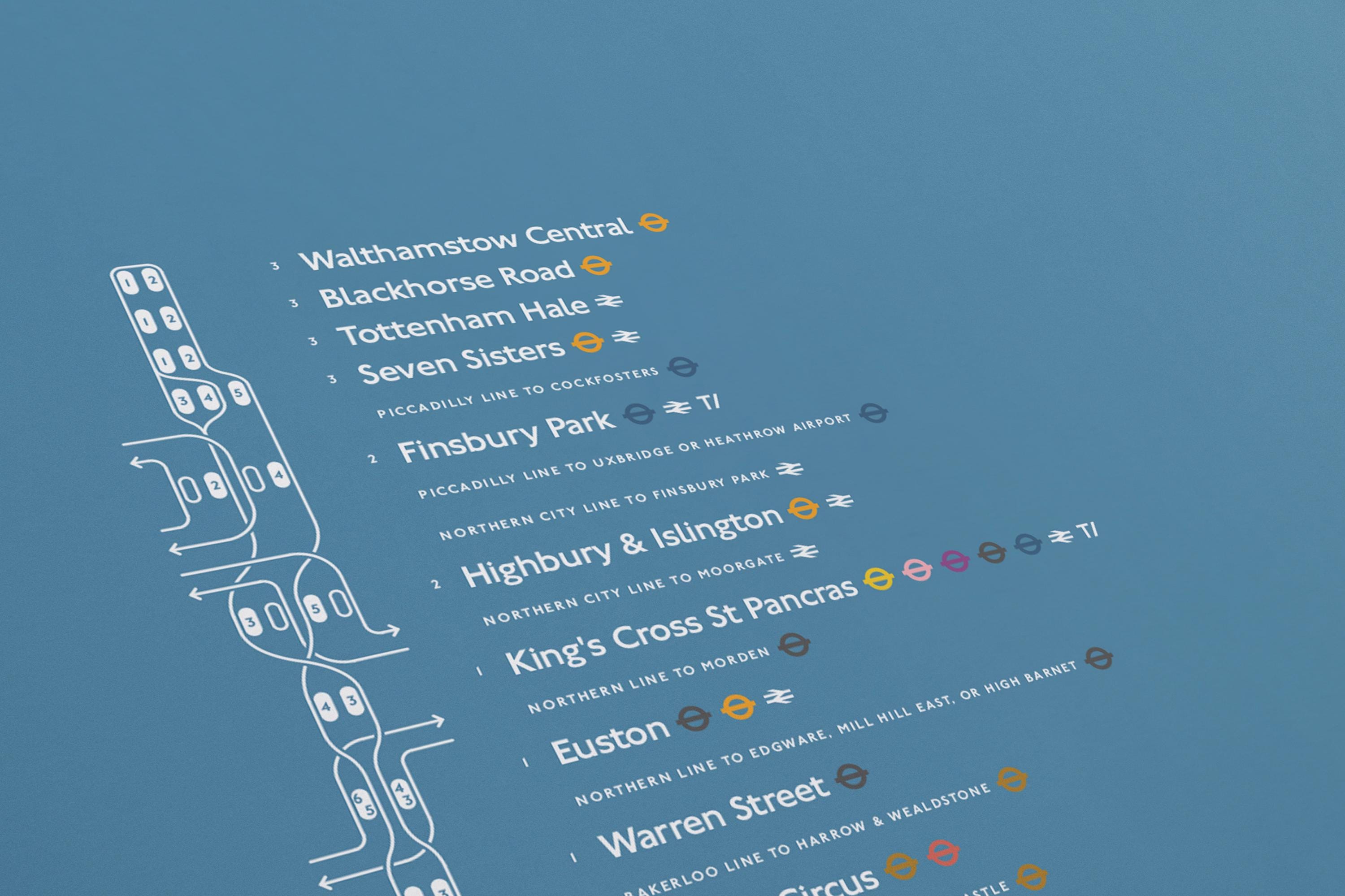 London Underground Victoria Line Tube Map / Minimal Poster Print ...