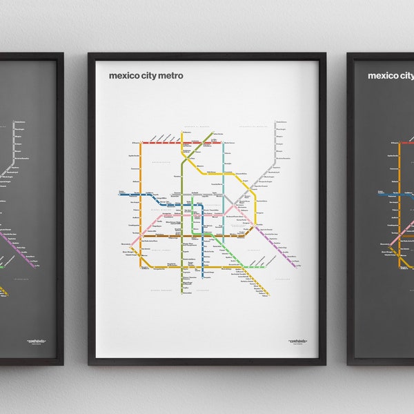 Mexico City Map - Etsy