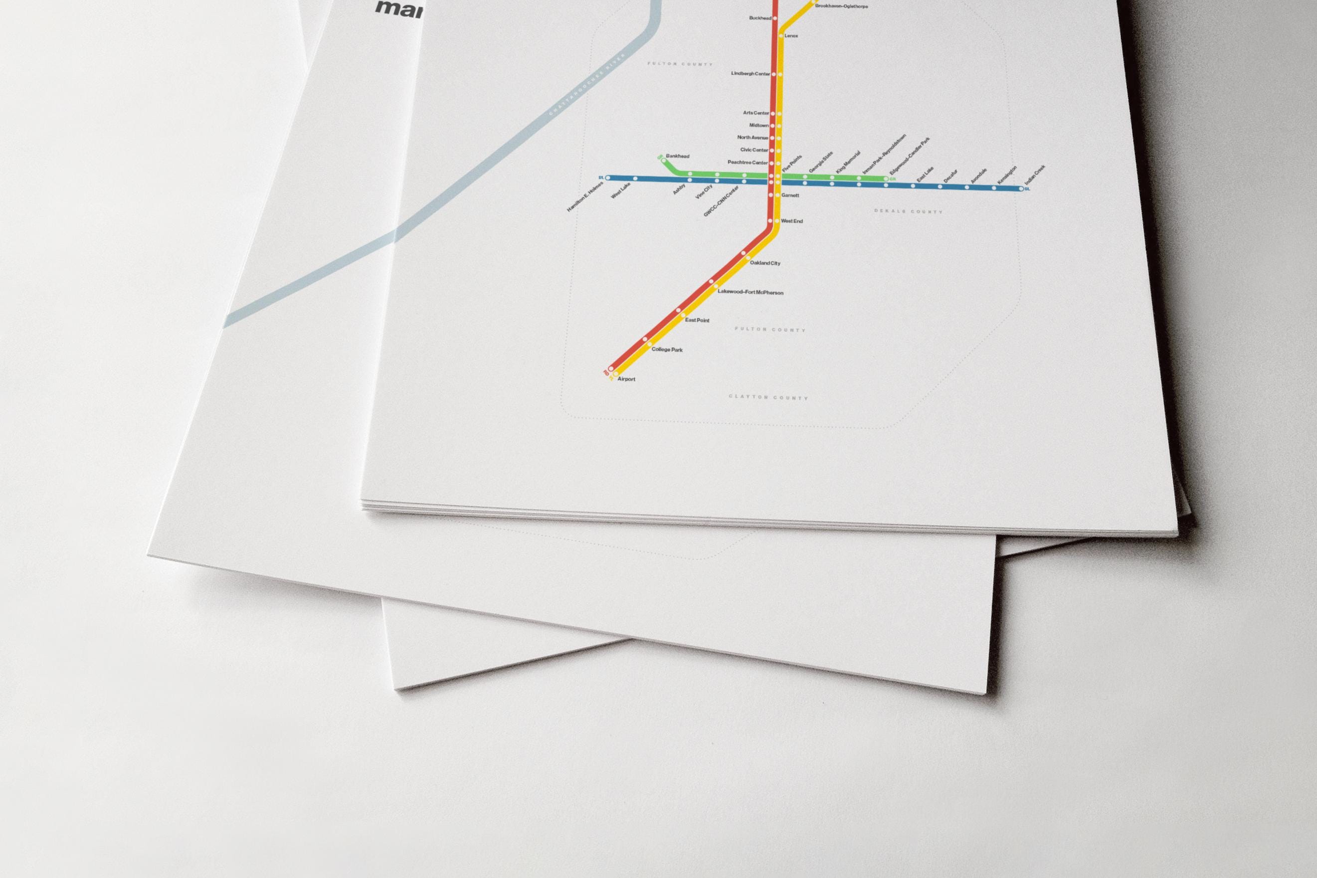 MARTA Light Mode Map, Minimal Poster Print, Canvas Home Decor, Framed ...