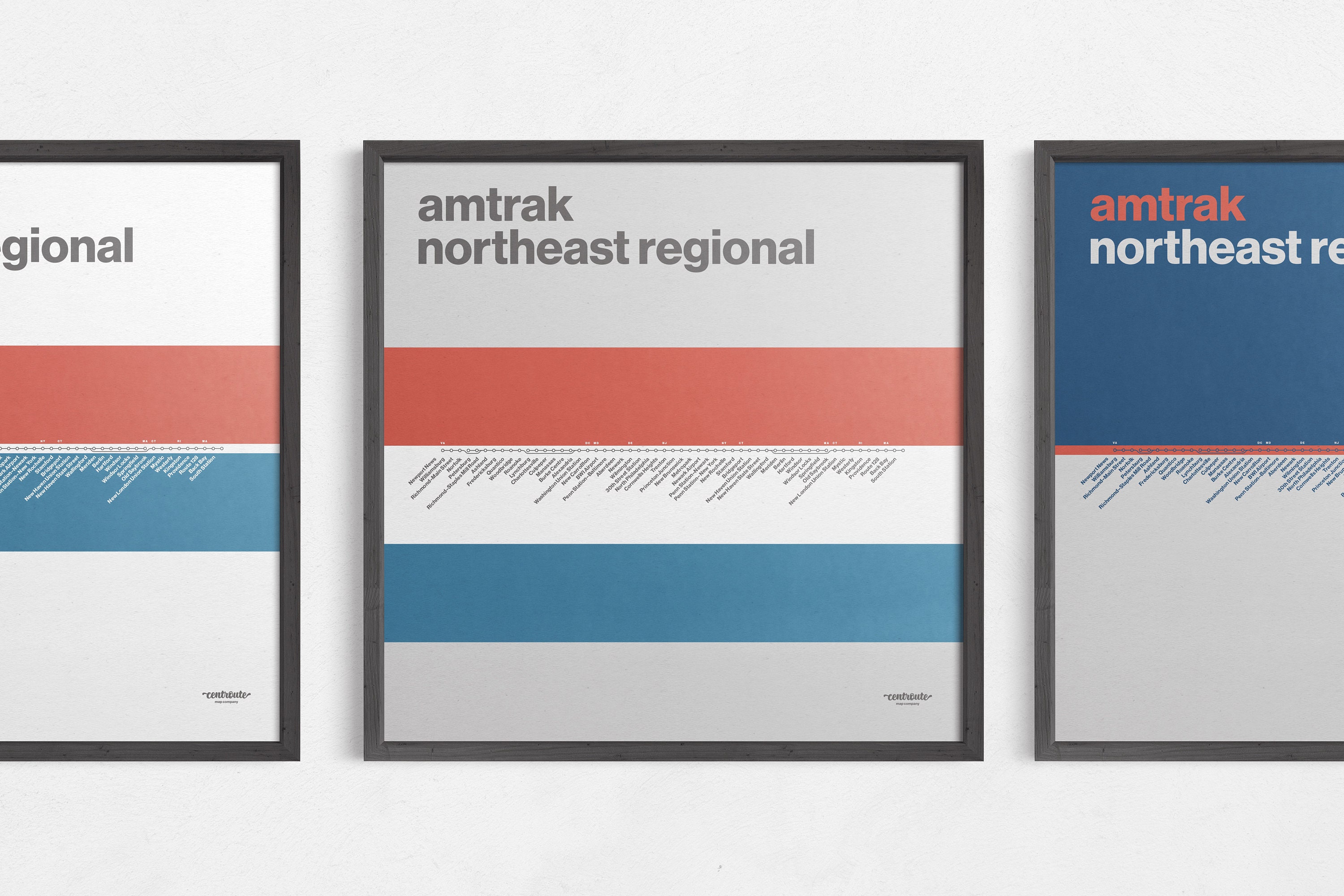 Northeast Regional Amtrak Map / Minimal Poster Print / NYC - Etsy UK
